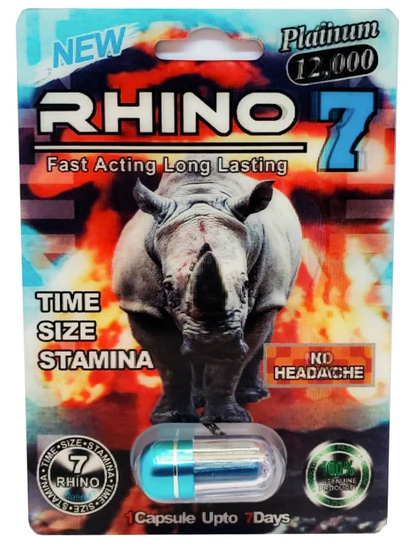 Rhino 7 Platinum 12,000 Male Enhancement
