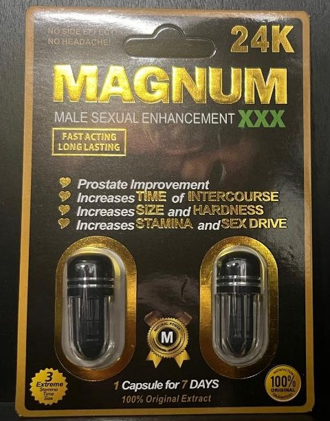 Magnum 24K Black Double Capsule – Lockout Supplements