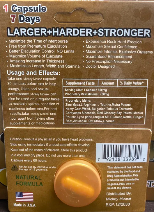 Mouse Double Capsule Male Enhancement