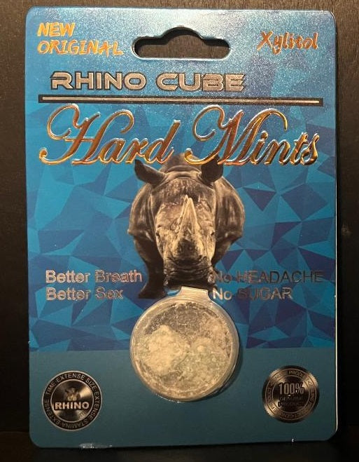 Rhino Cube Blue Hard Mints Male Enhancement
