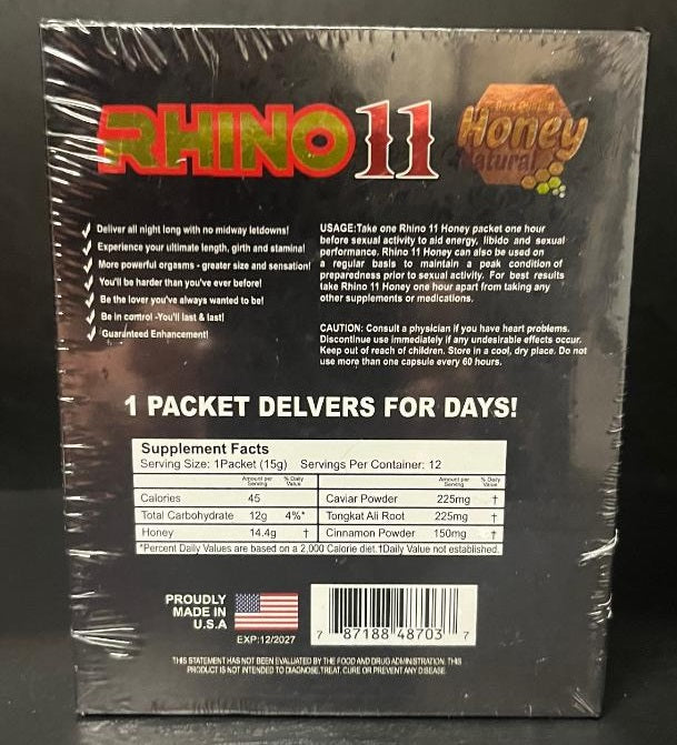 Rh1n0 11 Honey Male , 12 Count Box