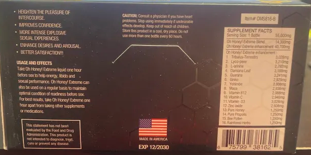 Oh Honey! Extreme Male Liquid Shot