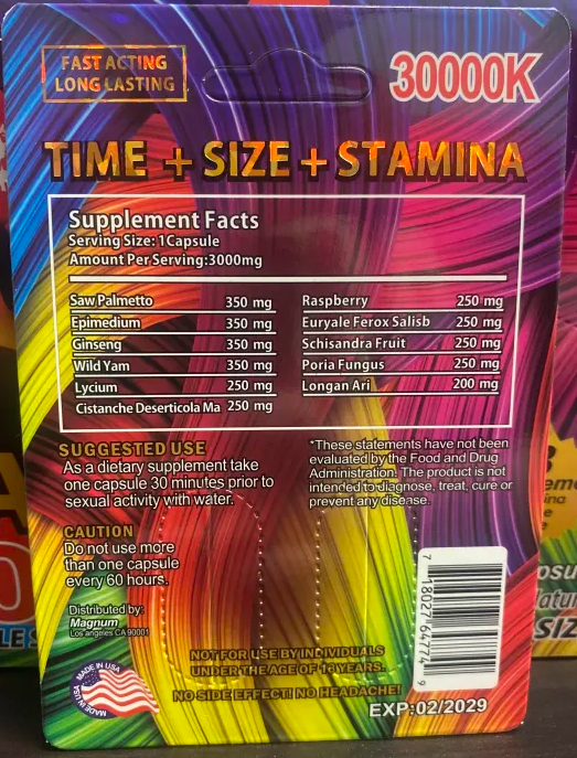 Magnum 30000k Double Capsule Male Enhancement