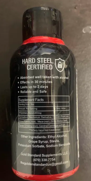 Hard Steel Male Red Liquid Shot