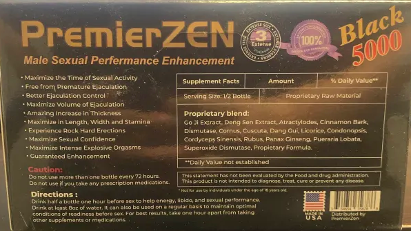 PremierZen Black 5000 Male Red Liquid Shot