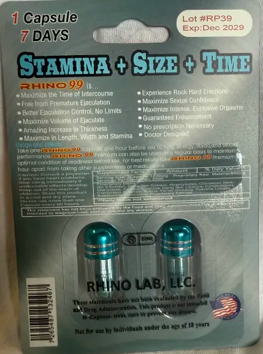 Rhino: 99 Platinum 150k Twin Pack Male Enhancement