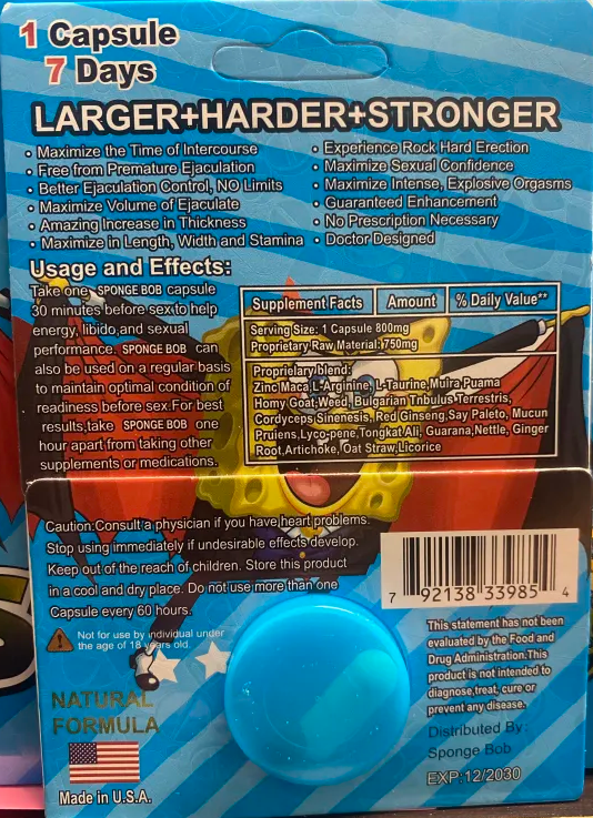 Sponge Double Capsule Male Enhancement