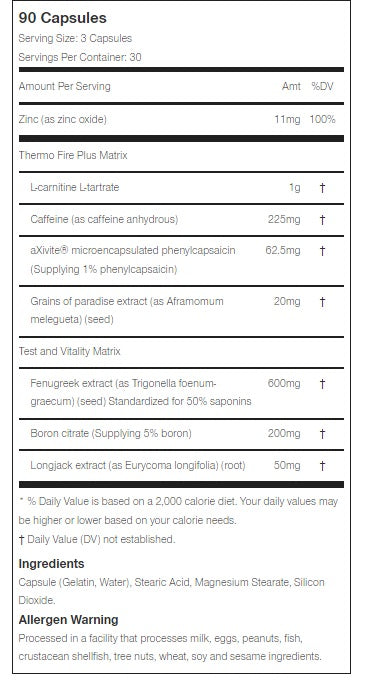 MuscleTech: Alpha Test Thermo XTR, 90 Capsules