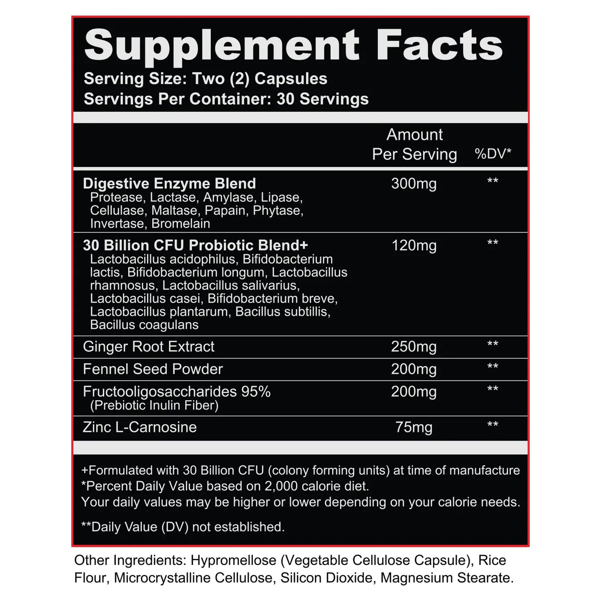 Performance Supplements: Probiotic 60 Capsules