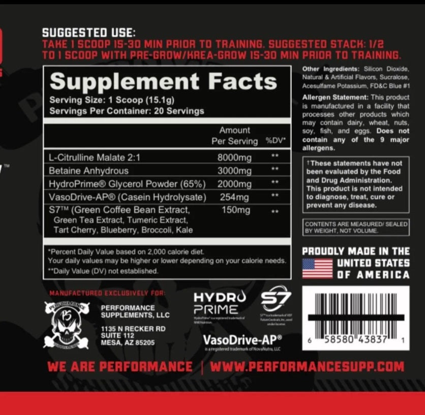 Performance Supplements: Vaso-Grow