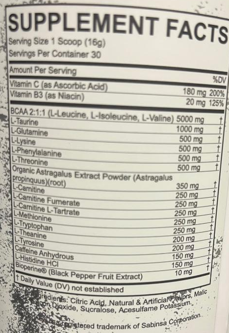 Tier1 Nutirition: BCAA+ Fruit Punch